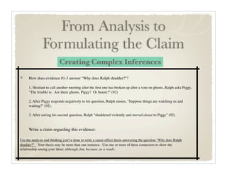 Connecting Students' Reading, Thinking, and Writing | PPT