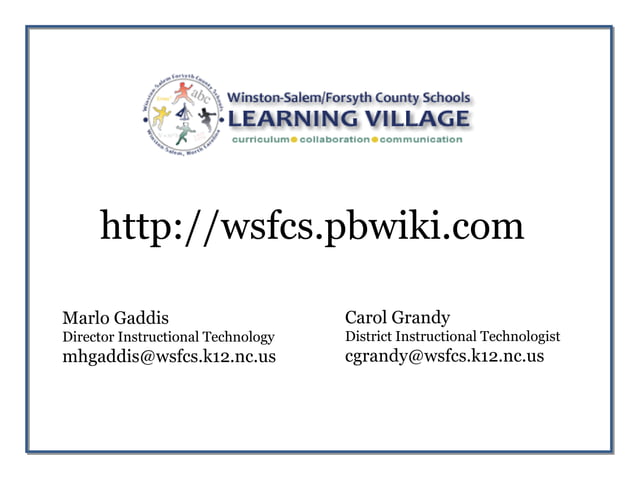 NCTIES Extreme Makeover-WSFCS | PPT