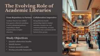 Satish S, Academic Success through Librarian Faculty Collaboration | PPTX