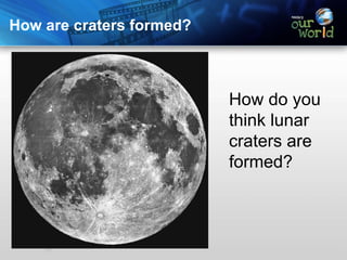 Moon Craters + SpaceMath = 21st Century RealWorld Connections | PPT