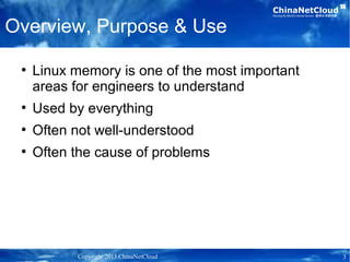 Linux Memory Basics for SysAdmins - ChinaNetCloud Training | PPT