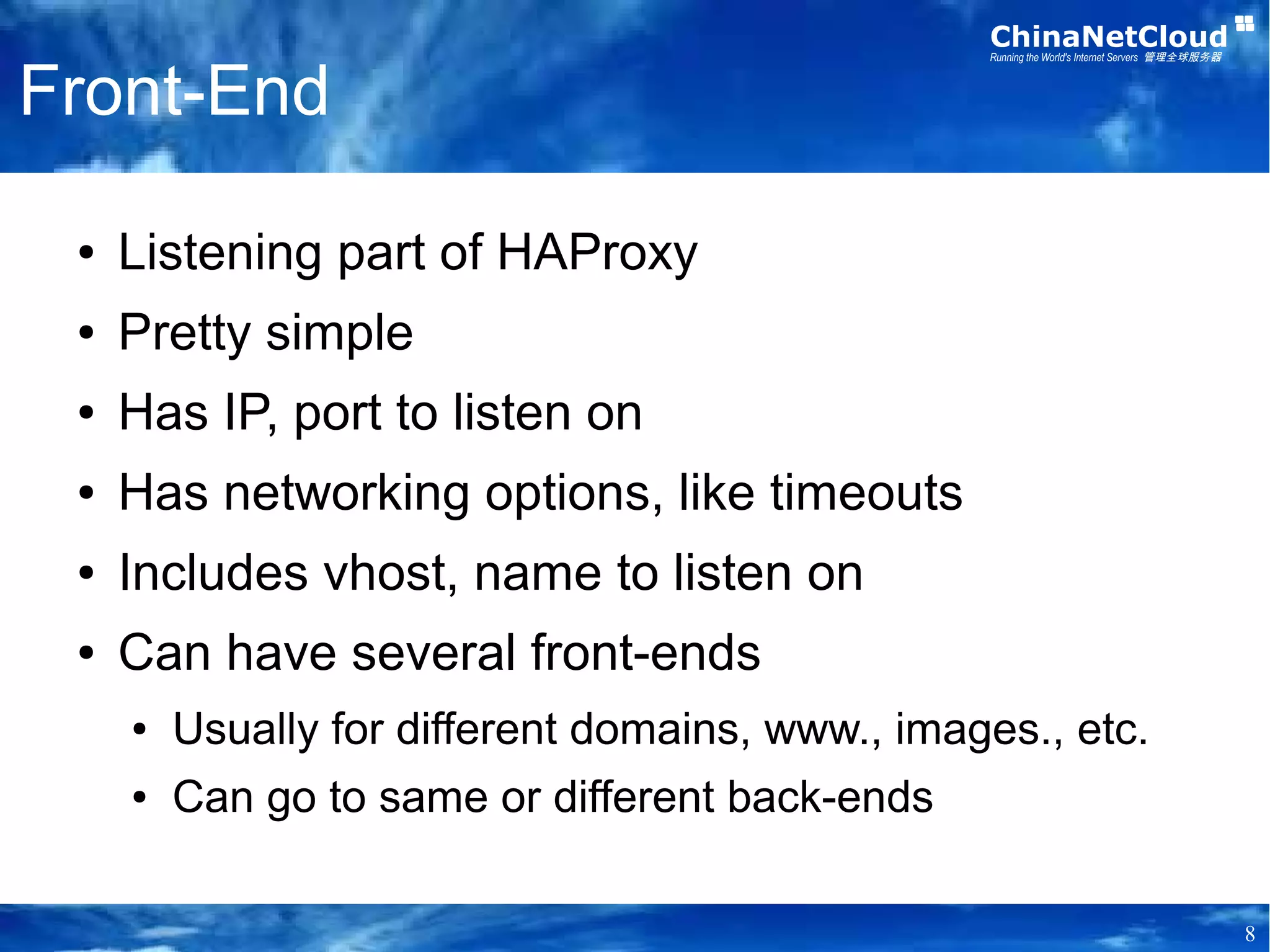 ChinaNetCloud Training - HAProxy Intro | ODP