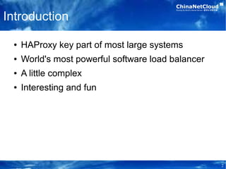 ChinaNetCloud Training - HAProxy Intro | PPT