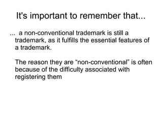 Non-Conventional Trademarks in India | PPT