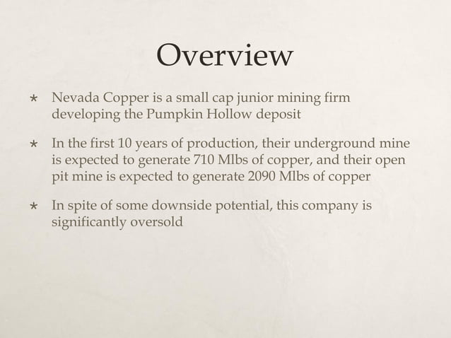Long Nevada Copper | PPT