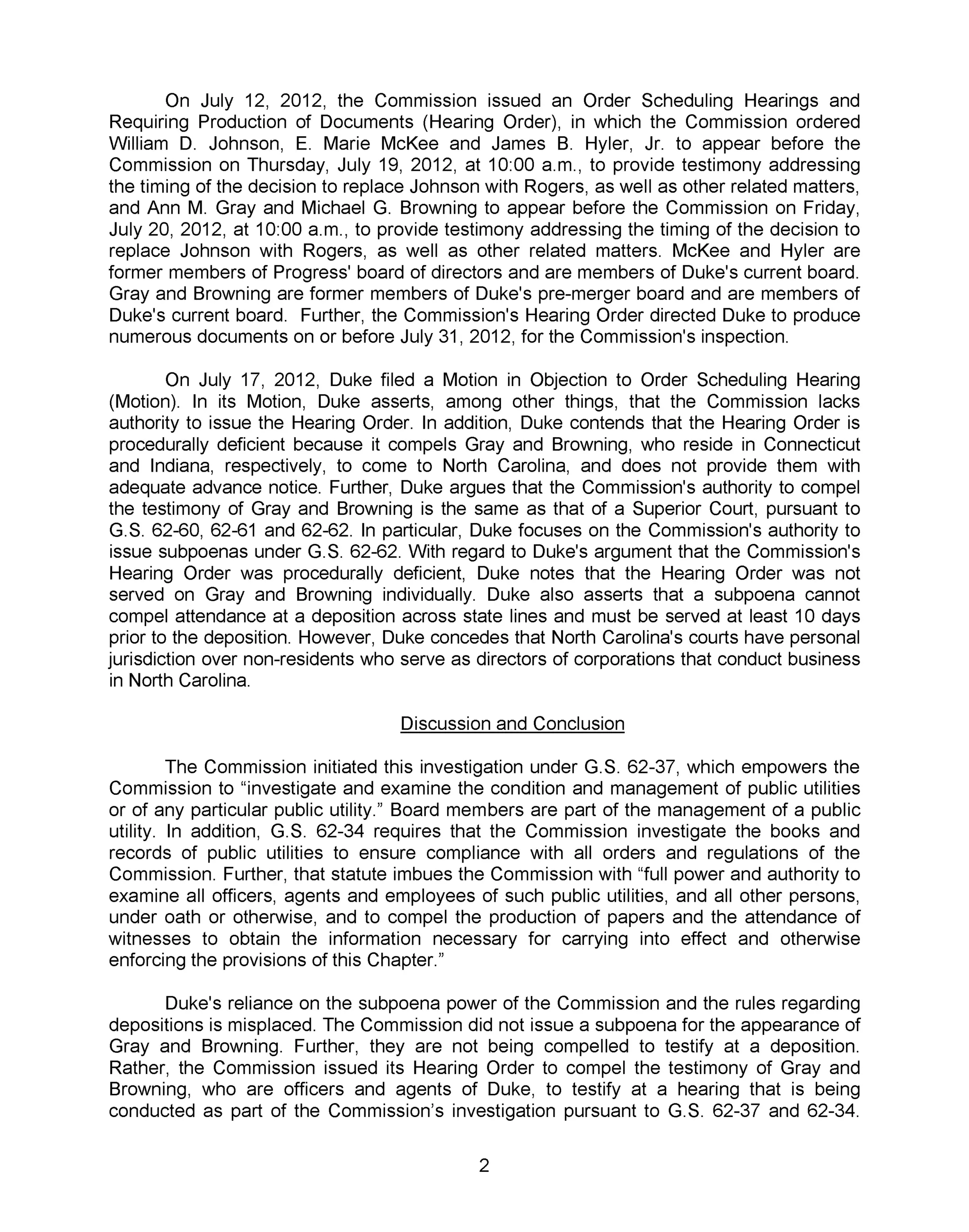 Ncuc orders duke and directors to appear | PDF