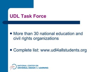 National UDL Taskforce | PPT