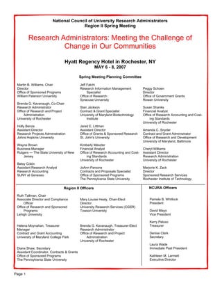 Ncura Region Ii, Rochester Ny | PDF