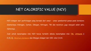 Parameter Arb,Adb. didalam Net Calorific Value | PPTX
