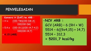 Parameter Arb,Adb. didalam Net Calorific Value | PPTX