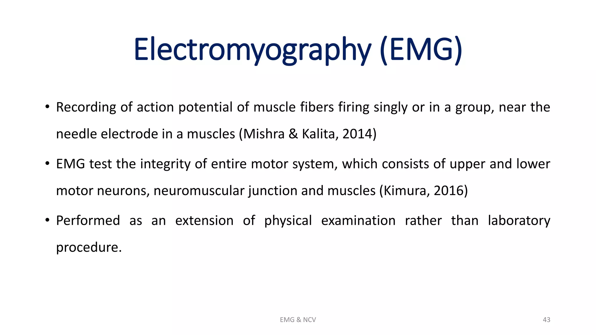 NCV and EMG.pptx | Brain and Nervous System Disorders | Diseases and Conditions