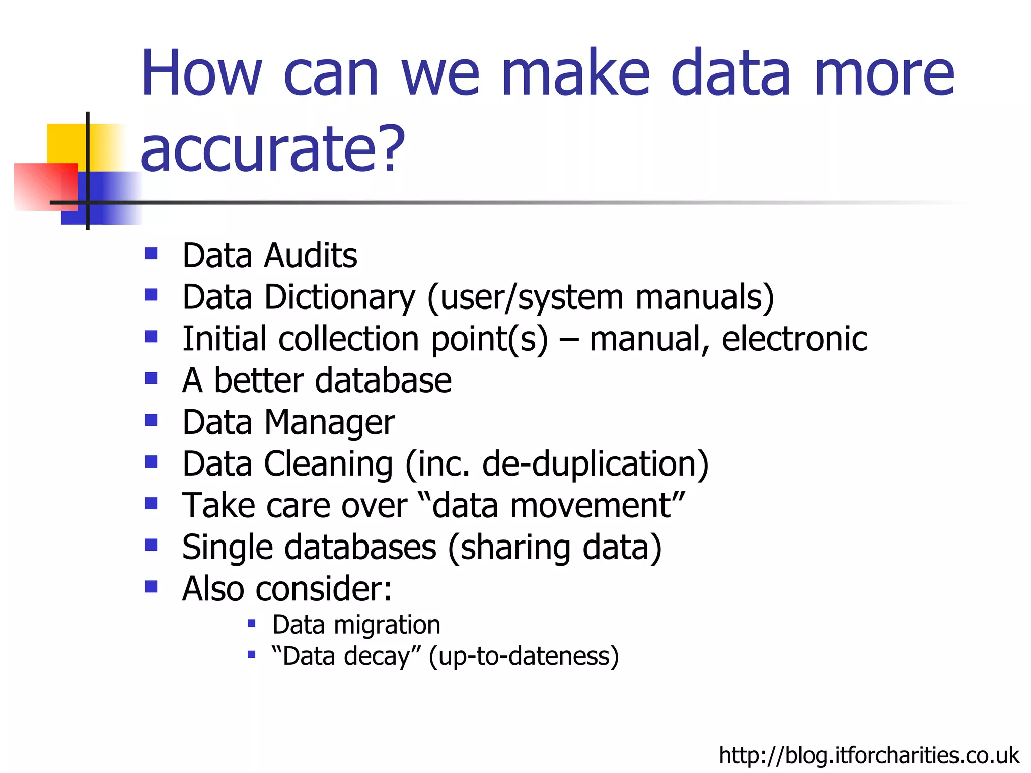 The Importance of Data Accuracy for Marketing | PPT | Databases ...