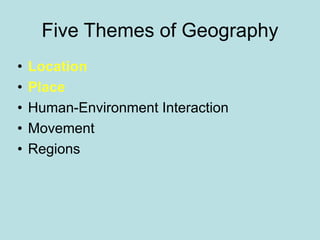 Ncvps 5 Themes of Geography Review! | PPT