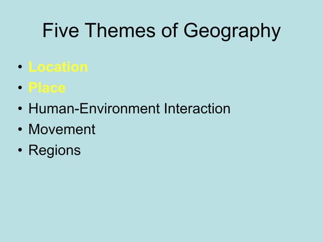 Ncvps 5 Themes of Geography Review! | PPT