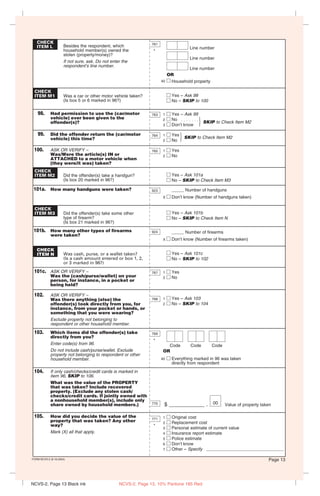 Ncvs Incident Report Questionnaire | PDF