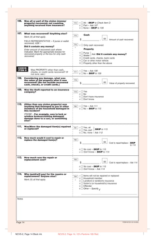 Ncvs Incident Report Questionnaire | PDF