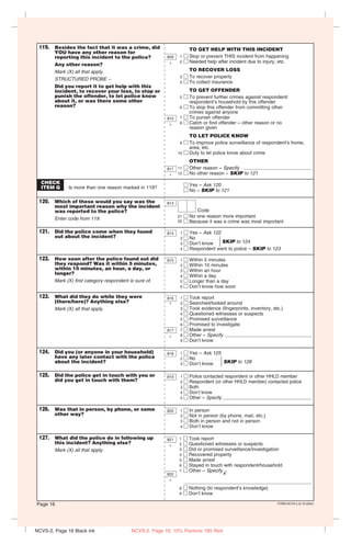 Ncvs Incident Report Questionnaire | PDF