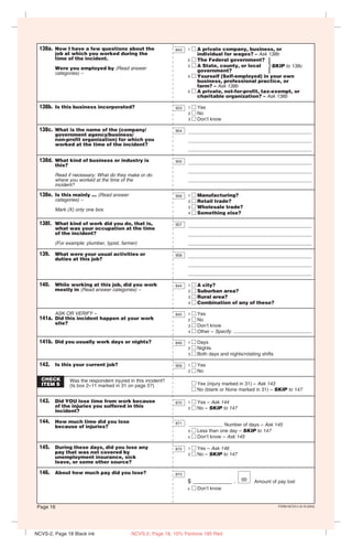 Ncvs Incident Report Questionnaire | PDF