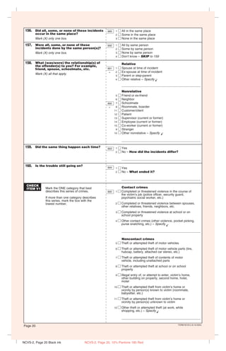 Ncvs Incident Report Questionnaire | PDF