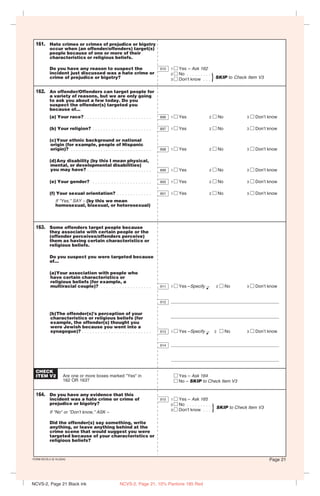 Ncvs Incident Report Questionnaire | PDF