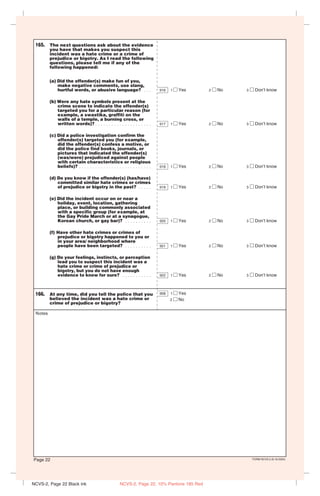 Ncvs Incident Report Questionnaire | PDF