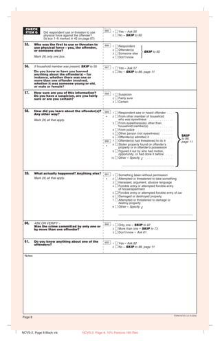 Ncvs Incident Report Questionnaire | PDF