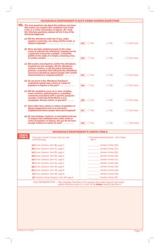 Ncvs Questionnaire | PDF | Real Estate Renting and Leasing | Real Estate