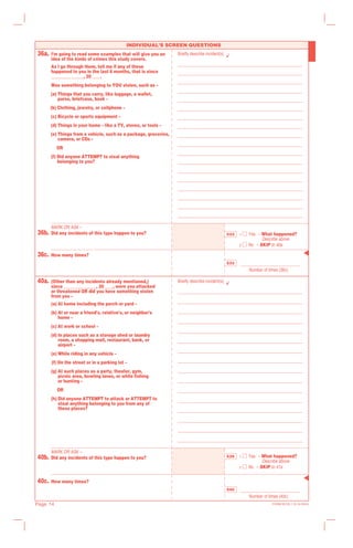 Ncvs Questionnaire | PDF | Real Estate Renting and Leasing | Real Estate