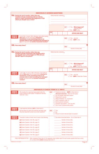 Ncvs Questionnaire | PDF