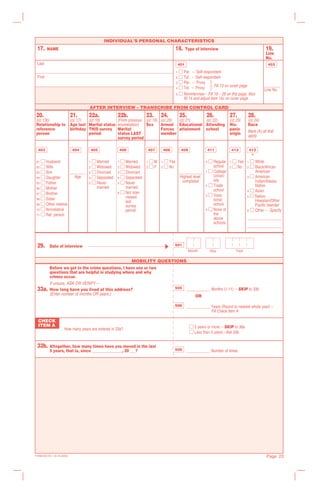 Ncvs Questionnaire | PDF