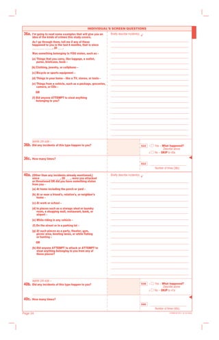 Ncvs Questionnaire | PDF