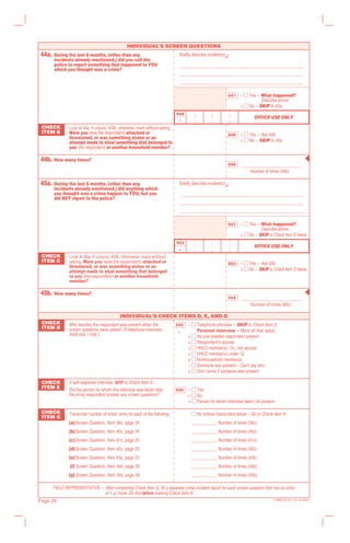 Ncvs Questionnaire | PDF