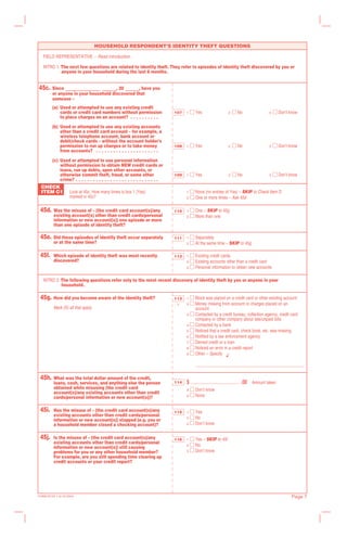 Ncvs Questionnaire | PDF | Real Estate Renting and Leasing | Real Estate