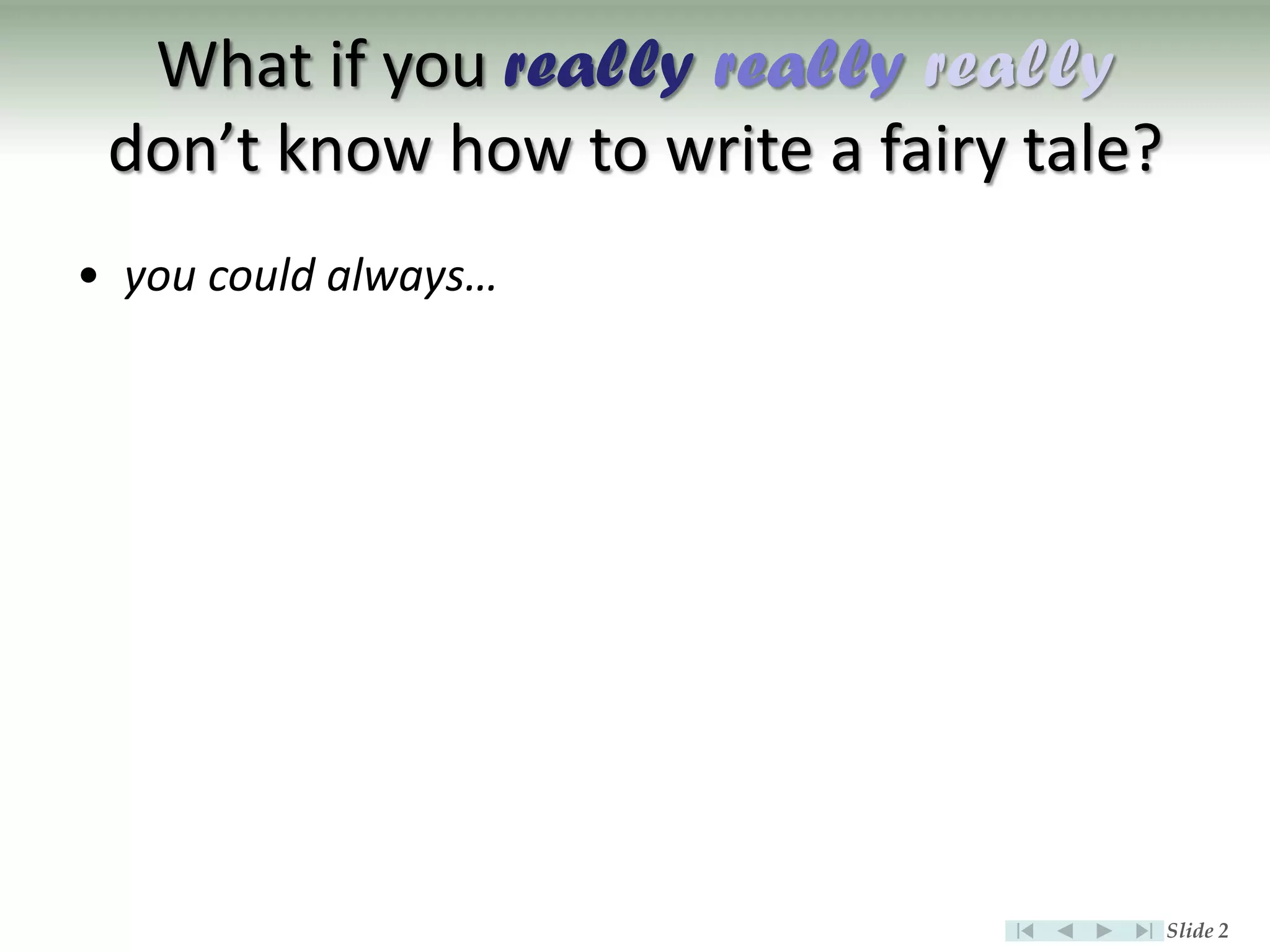 How to Write a Fairy Tale? | PDF