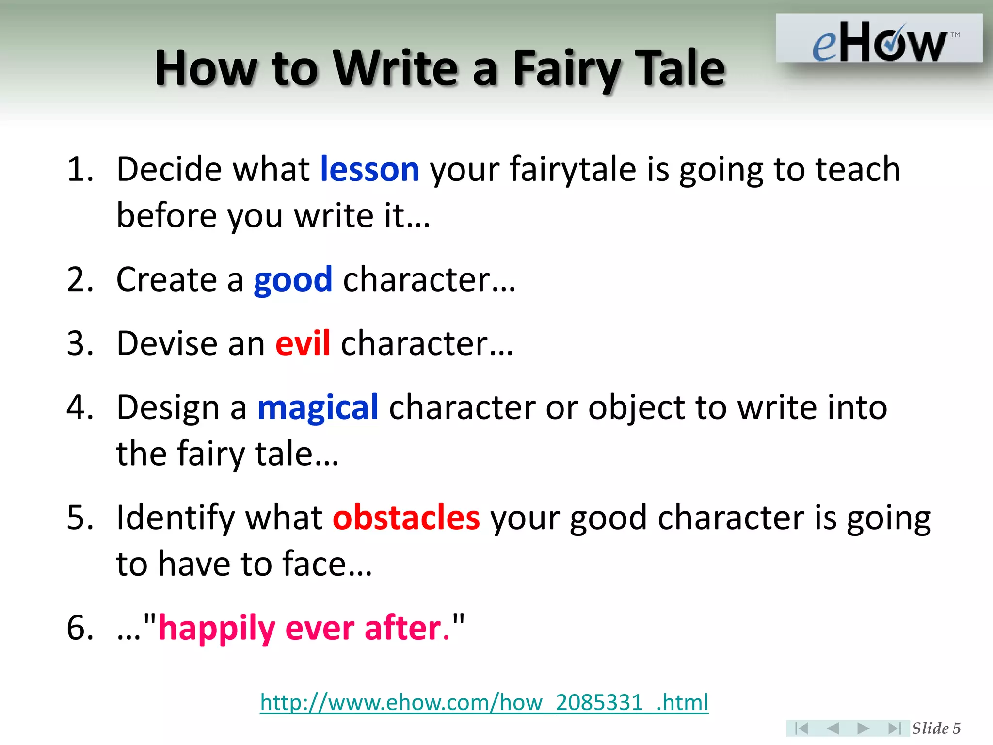 How to Write a Fairy Tale? | PDF | Fantasy | Genres
