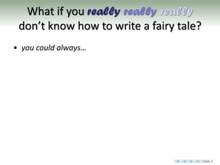 How to Write a Fairy Tale? | PDF