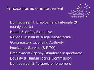 Workplace enforcement of employment rights | PPT