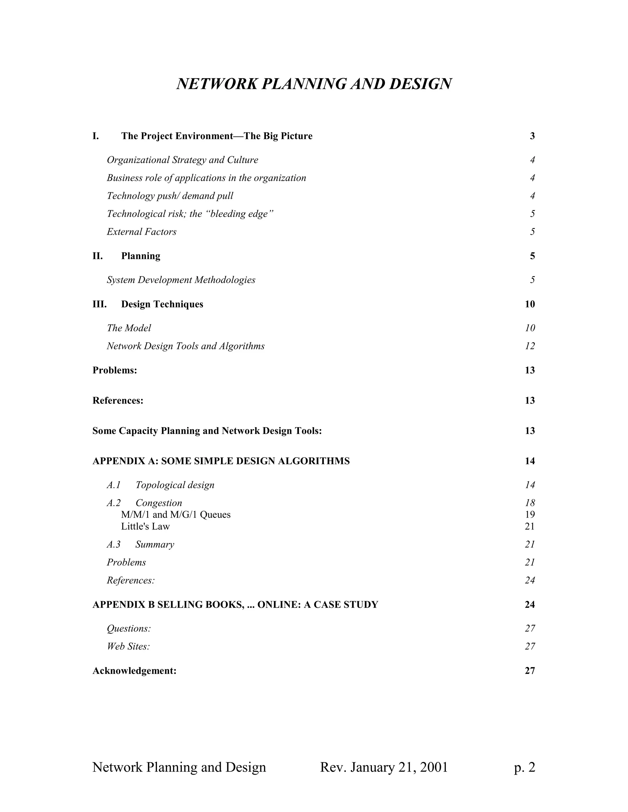 NETWORK PLANNING AND DESIGN, | PDF