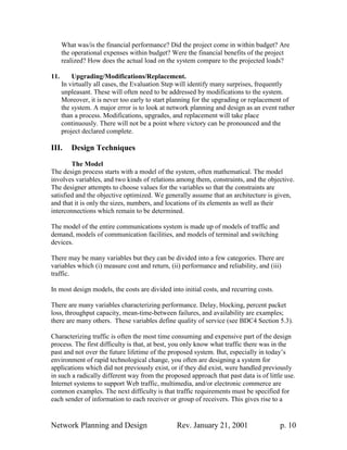 NETWORK PLANNING AND DESIGN, | PDF