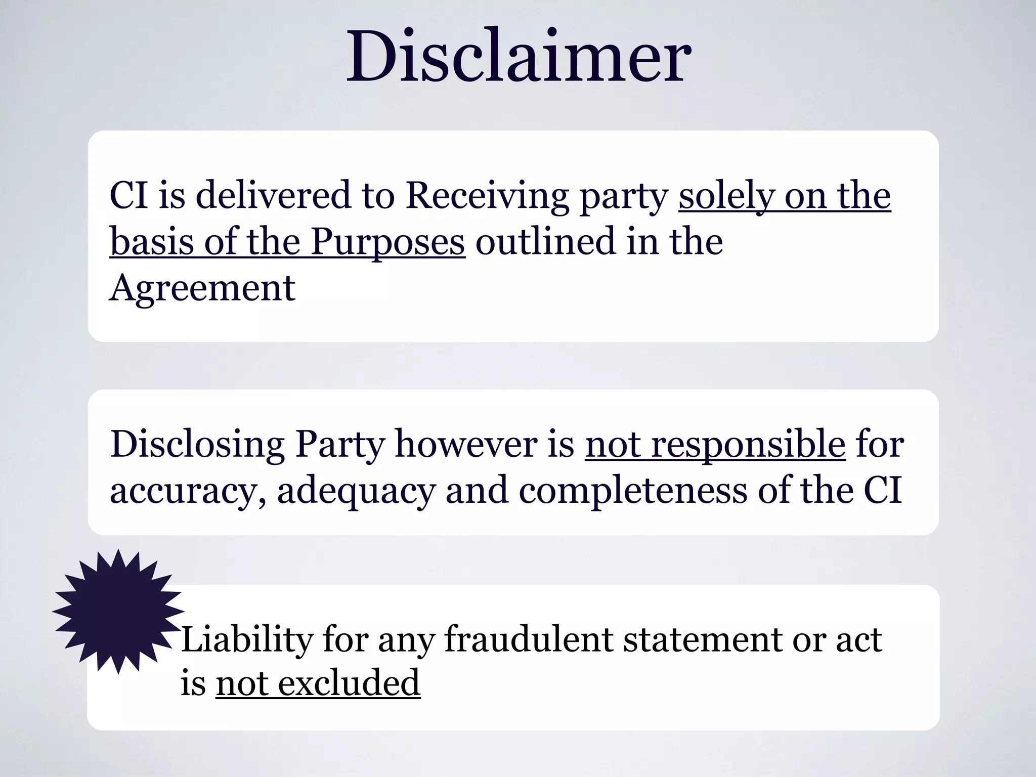 Non-Disclosure Agreement: key points | PPT