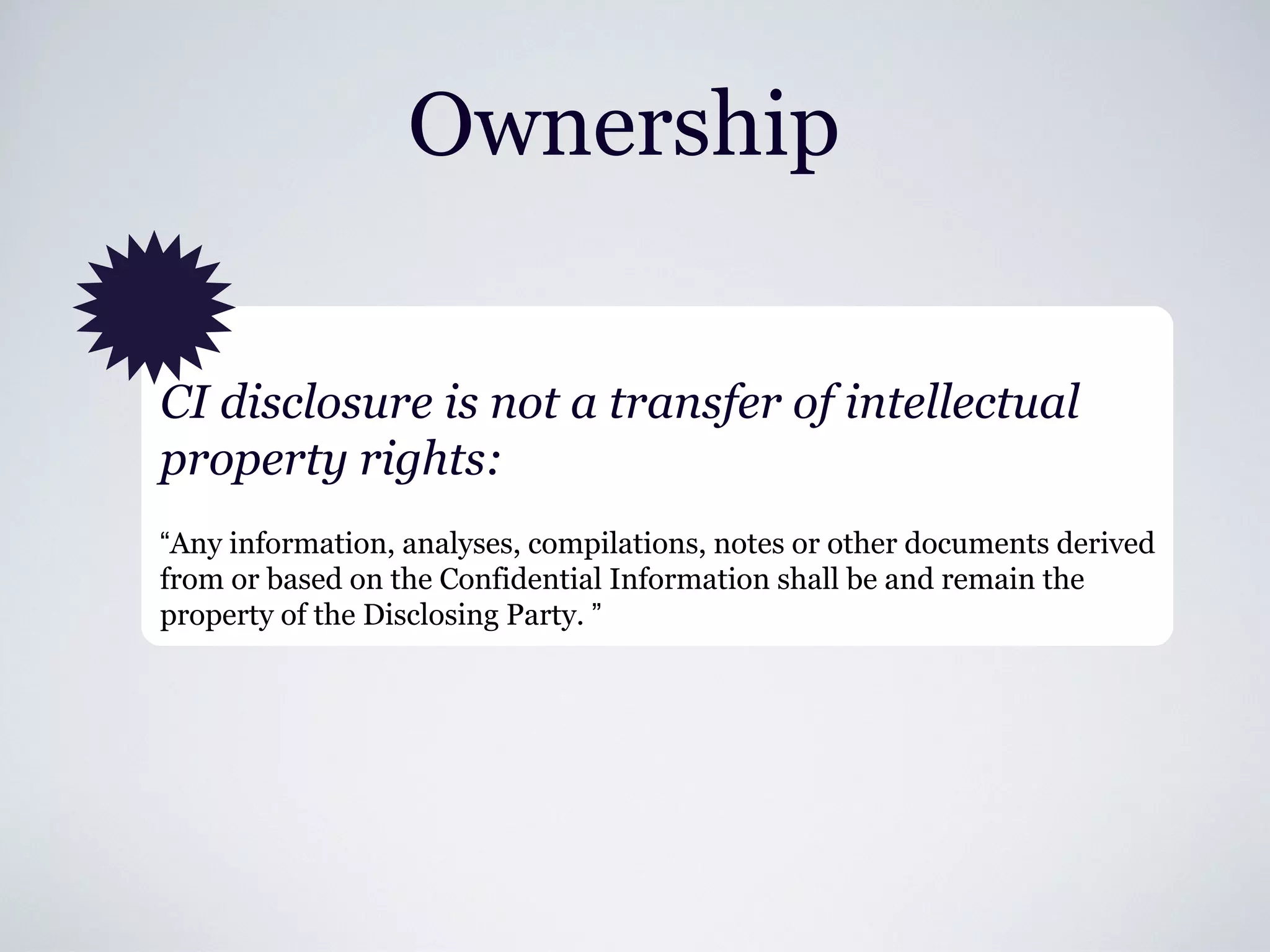 Non-Disclosure Agreement: key points | PPT