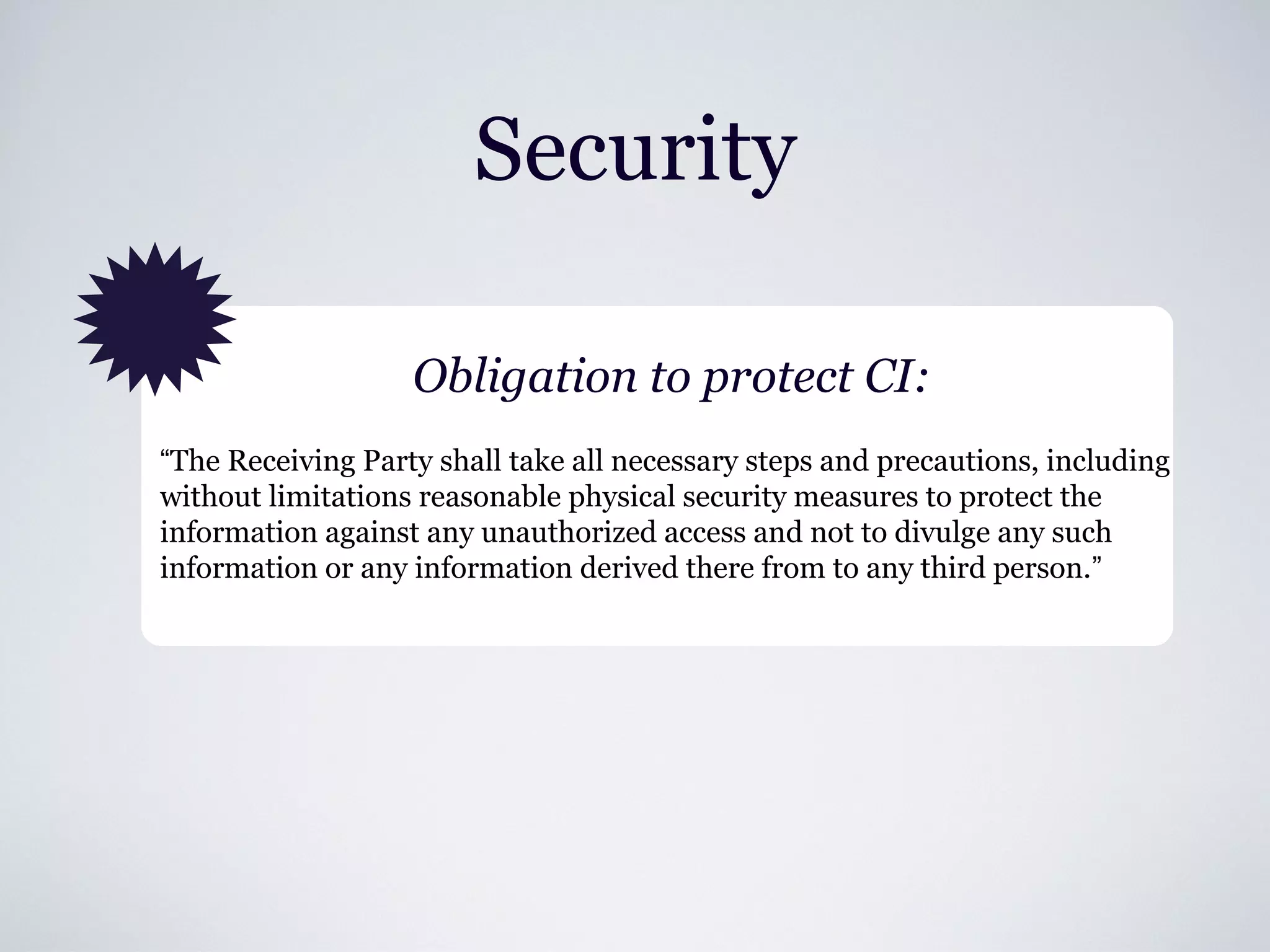 Non-Disclosure Agreement: key points | PPT