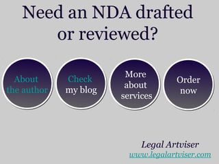 Non-Disclosure Agreement: key points | PPT