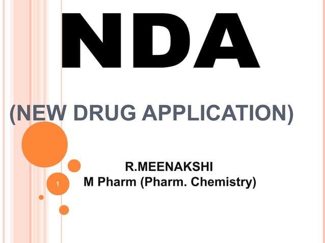 Nda | PPT | Pharmaceutical Industry | Industries