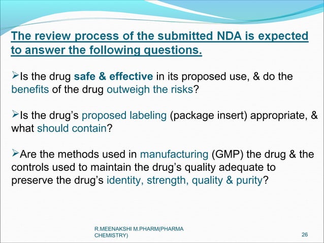Nda | PPT | Pharmaceutical Industry | Industries
