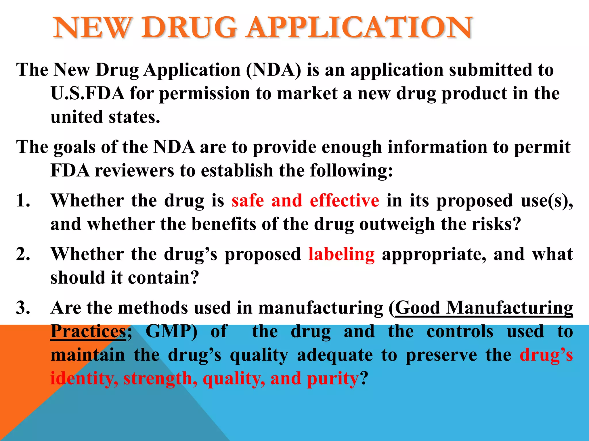 NEW DRUG APPLICATION ( NDA) | PDF
