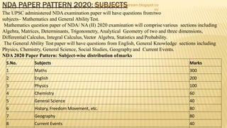 NDA || National Defence Academy Exam | PPTX