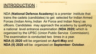 NDA || National Defence Academy Exam | PPTX