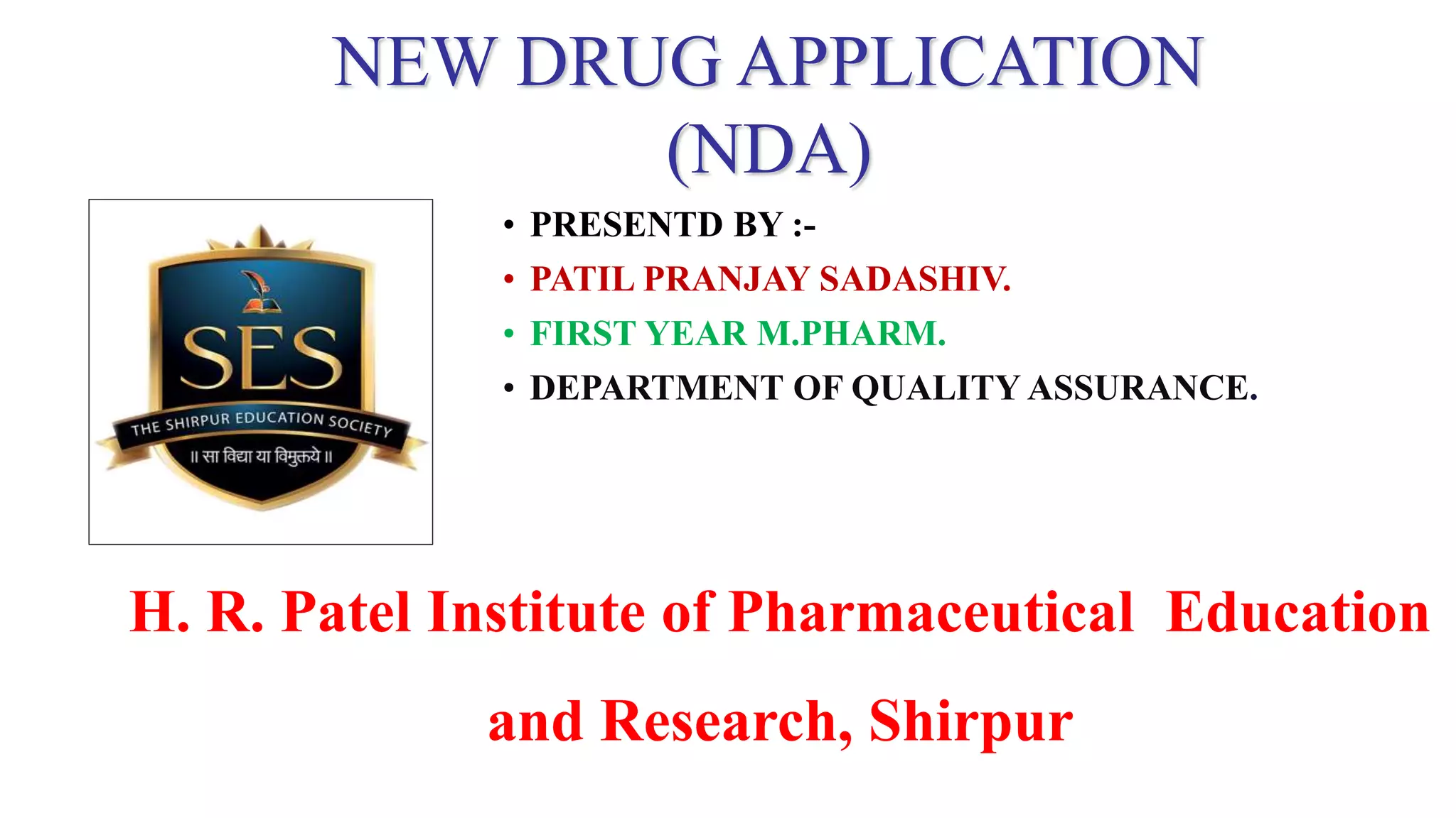 new drug application | PPT
