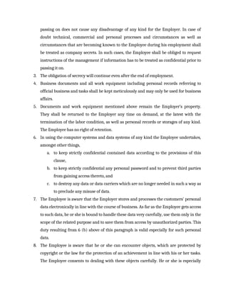 Sample NDA Format for a Marketing Firm.. | PDF